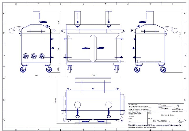DIY Coffin BBQ Grill Plans: Steel Smoker Blueprint (digital Download ...
