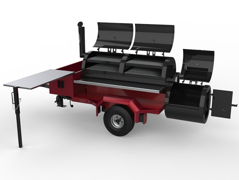 DIY BBQ Smoker Trailer Plan: Blueprint, Fabrication Guide (digital ...
