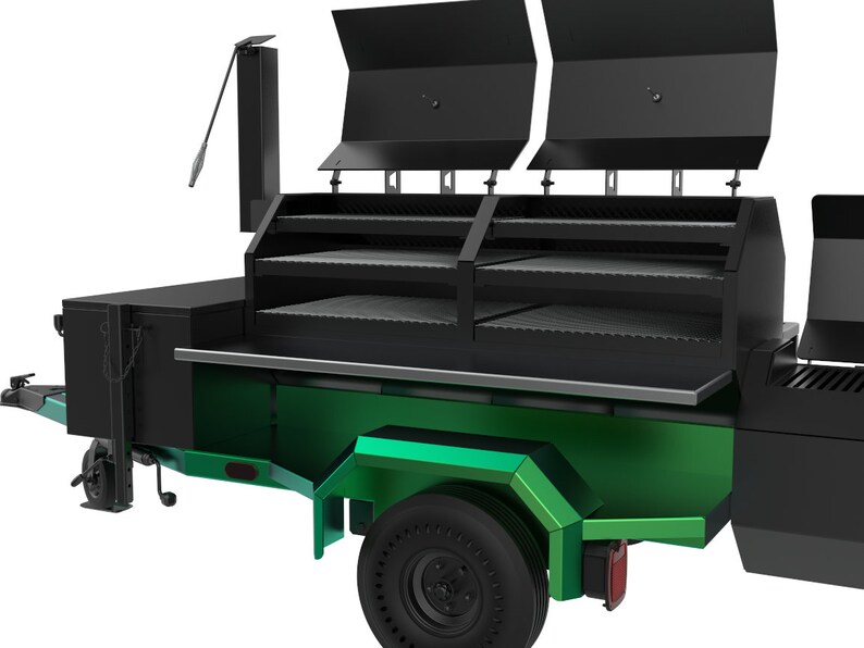 DIY BBQ Smoker Trailer Plan, Smoker Blueprint, Outdoor Cooking Project ...