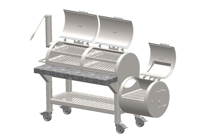 DIY Offset BBQ Smoker Plans: Steel Plate Fabrication (digital Download ...