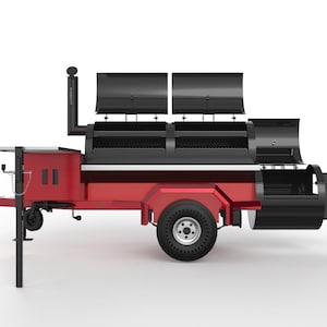 DIY BBQ Smoker Trailer Plan: Blueprint, Fabrication Guide (digital ...