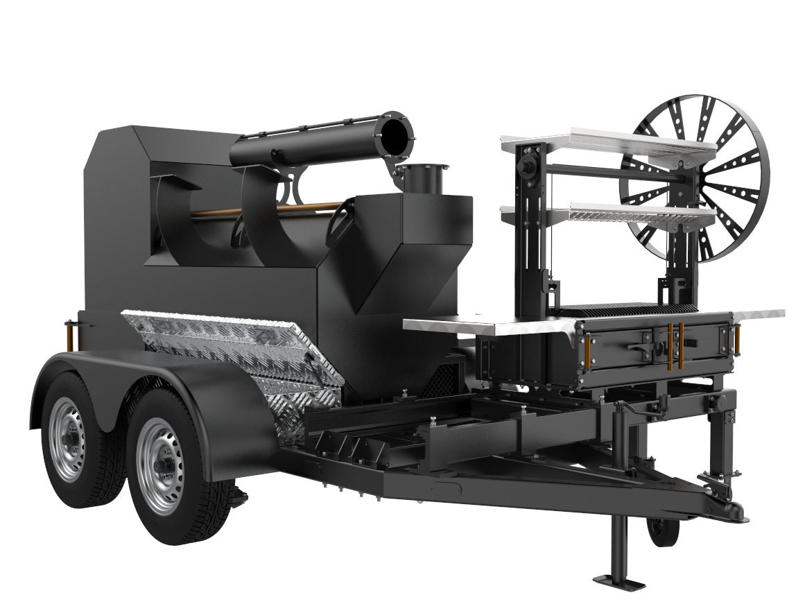 Custom DIY BBQ Smoker Trailer With Santa Maria Grill Plan - Mobile BBQ ...