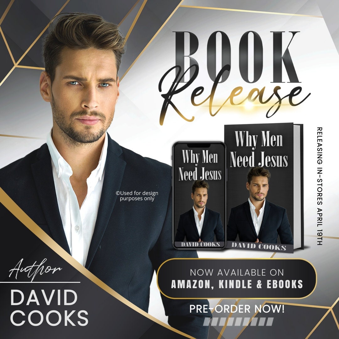 EDITABLE Soft Grey & Gold Lines Book Launch Release Template Author ...