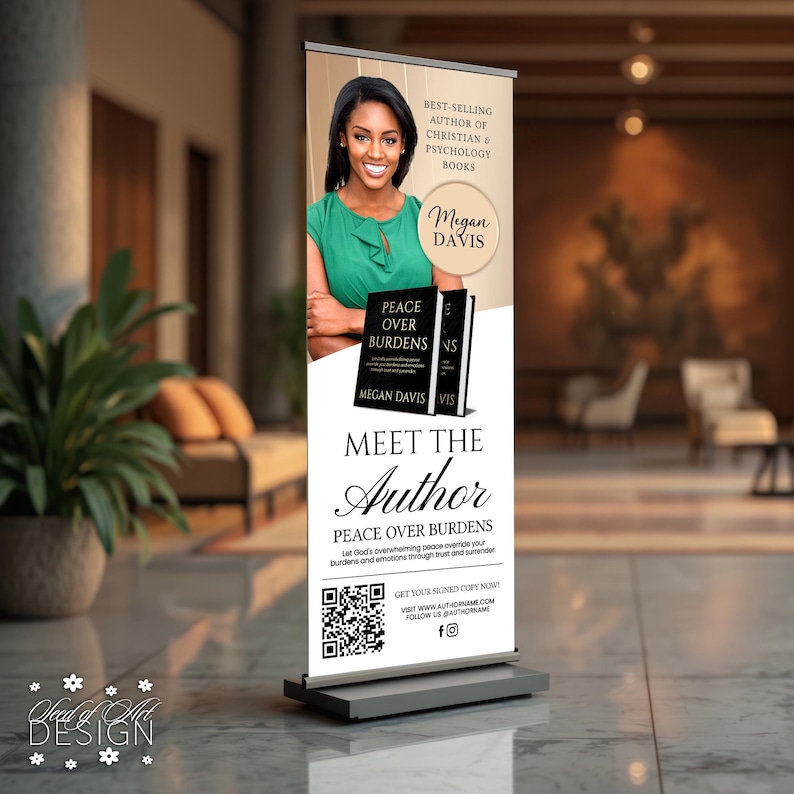 Meet the Author Retractable Banner: Neutral Book Launch Sign (CORJL ...