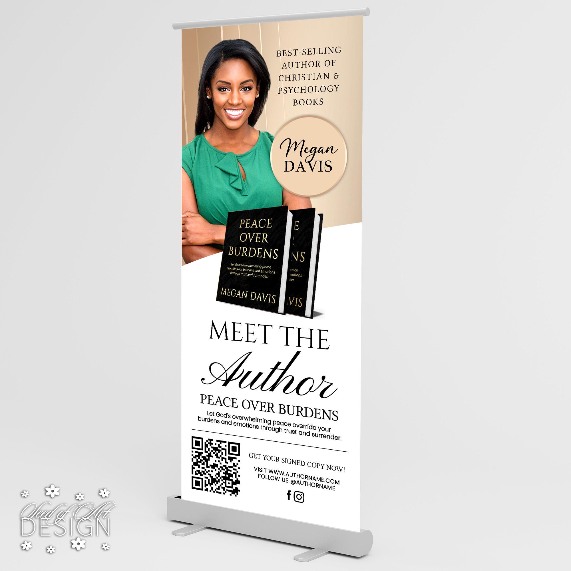 Meet the Author Retractable Banner: Neutral Book Launch Sign (CORJL ...