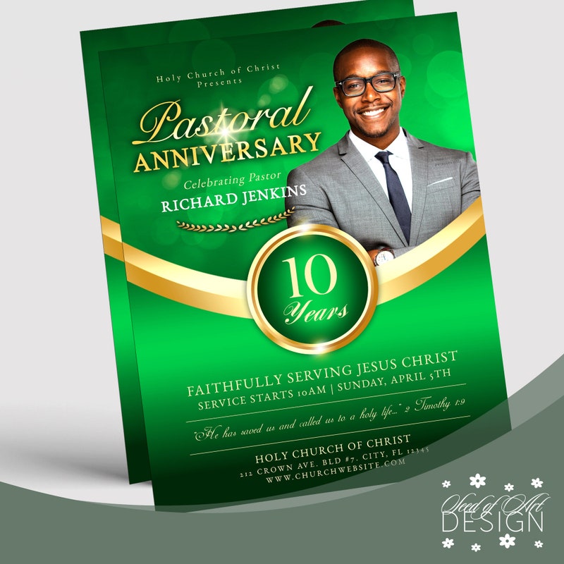 Pastor Appreciation Program 11x17 Template - Etsy