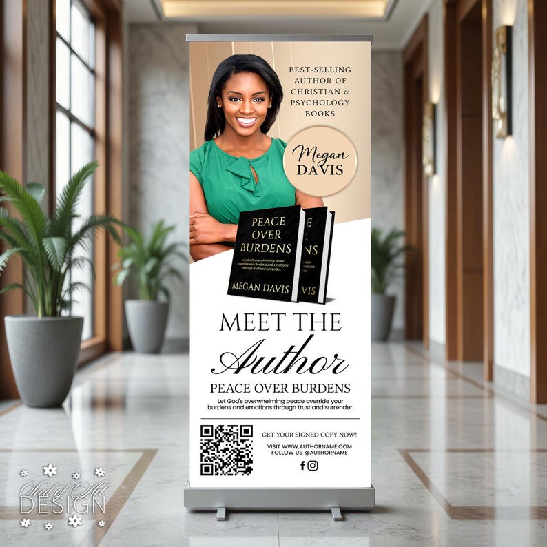Meet the Author Retractable Banner: Neutral Book Launch Sign (CORJL ...