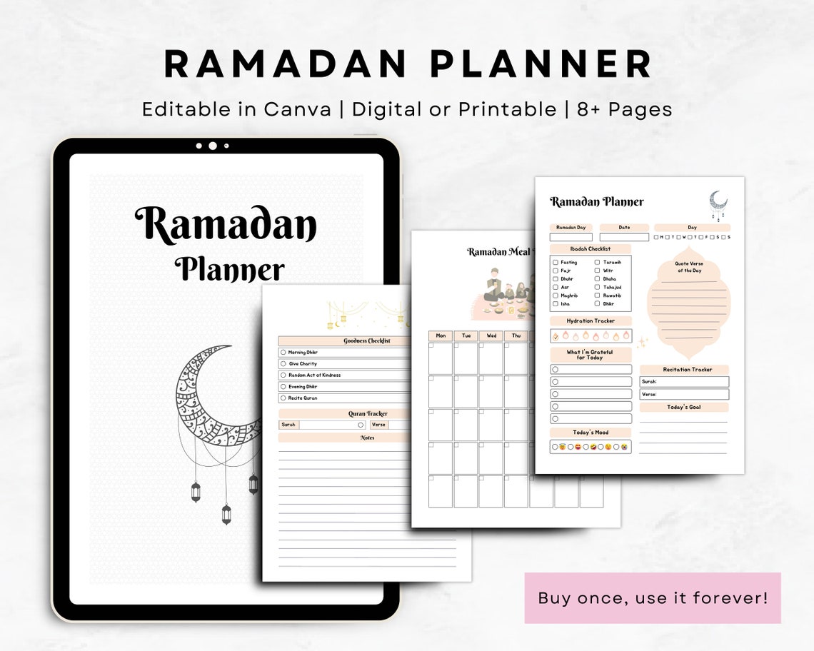 Ramadan Planner Muslim Journal Ramadan Digital Organizer Muslim Gift ...
