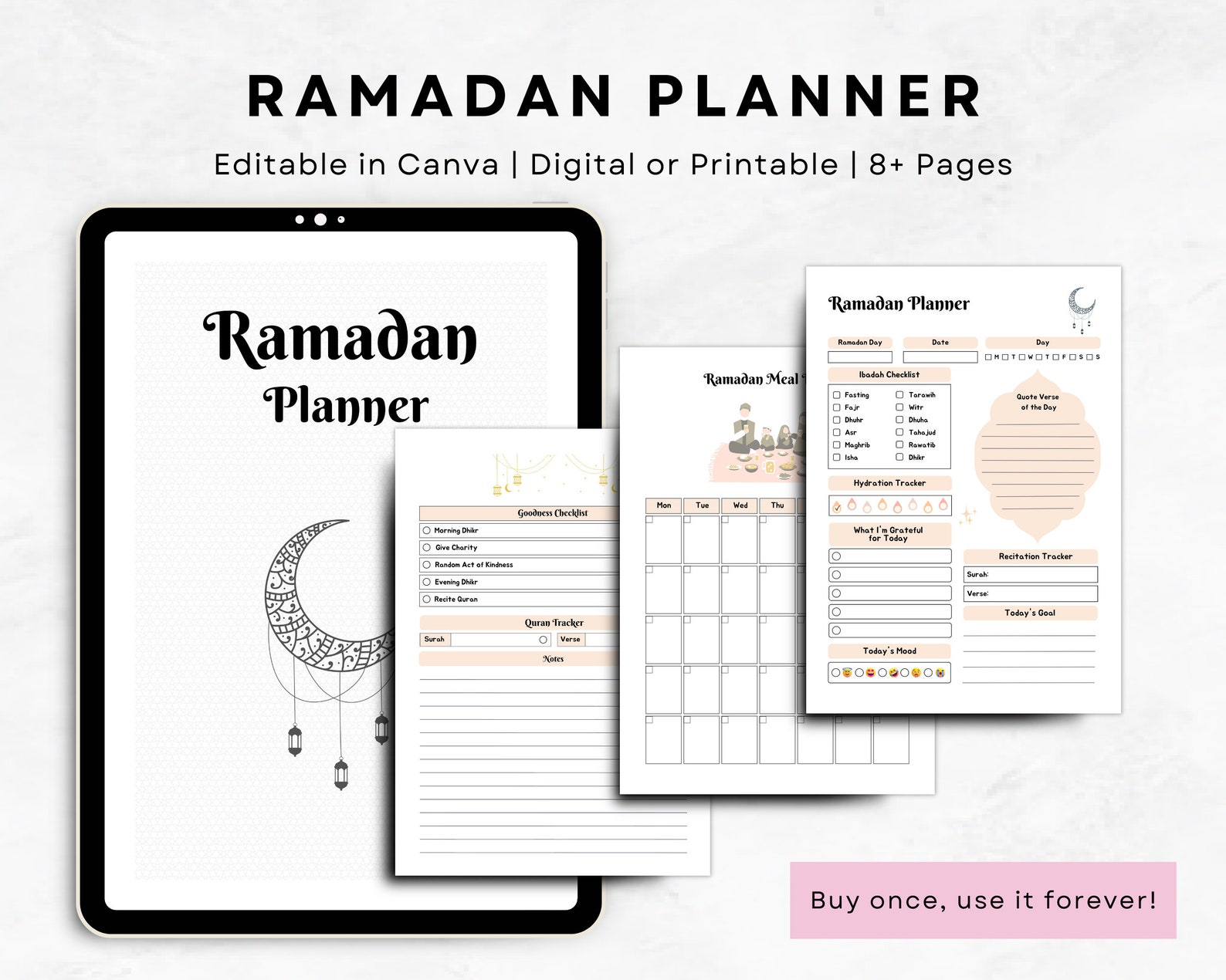 Ramadan Planner Muslim Journal Ramadan Digital Organizer Muslim Gift ...