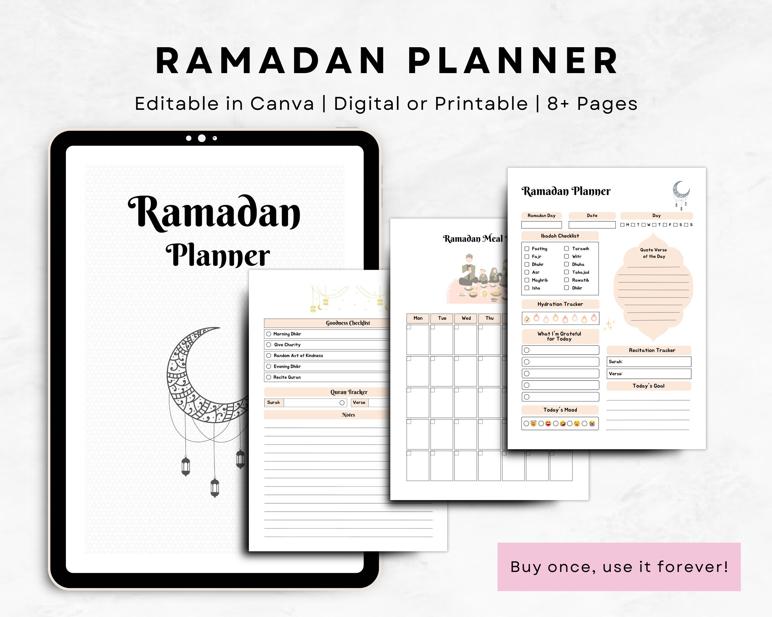 Ramadan Planner Muslim Journal Ramadan Digital Organizer Muslim Gift ...