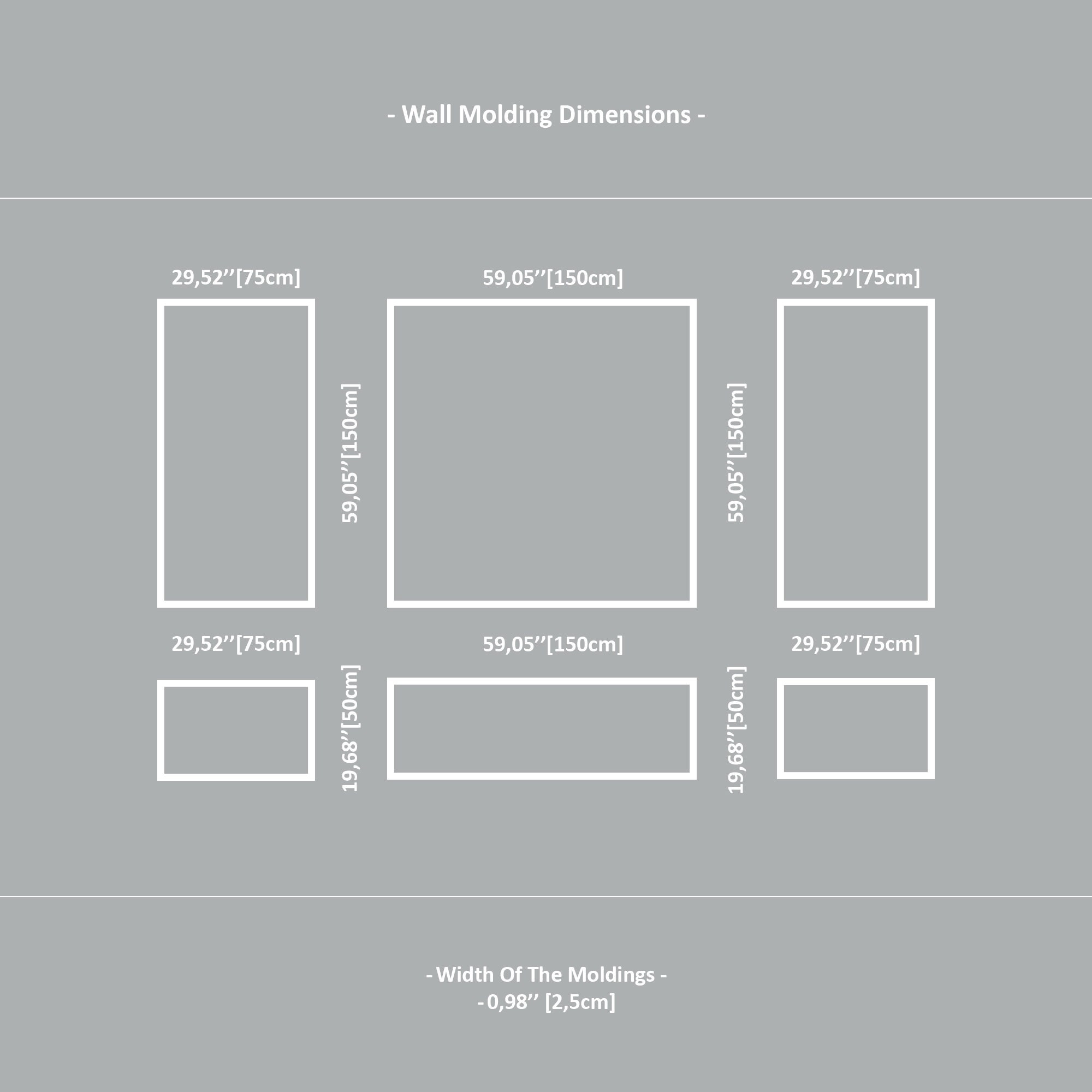 Easy Installation Wall Molding Kit Pre-cut and Primed Picture Frame ...