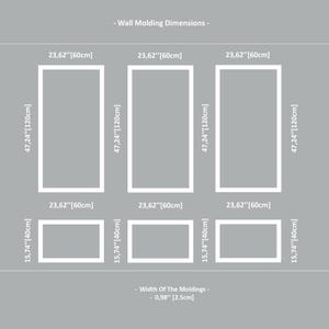 Ready-to-install 6-frames Wall Molding Kit - Pre-cut, Primed ...