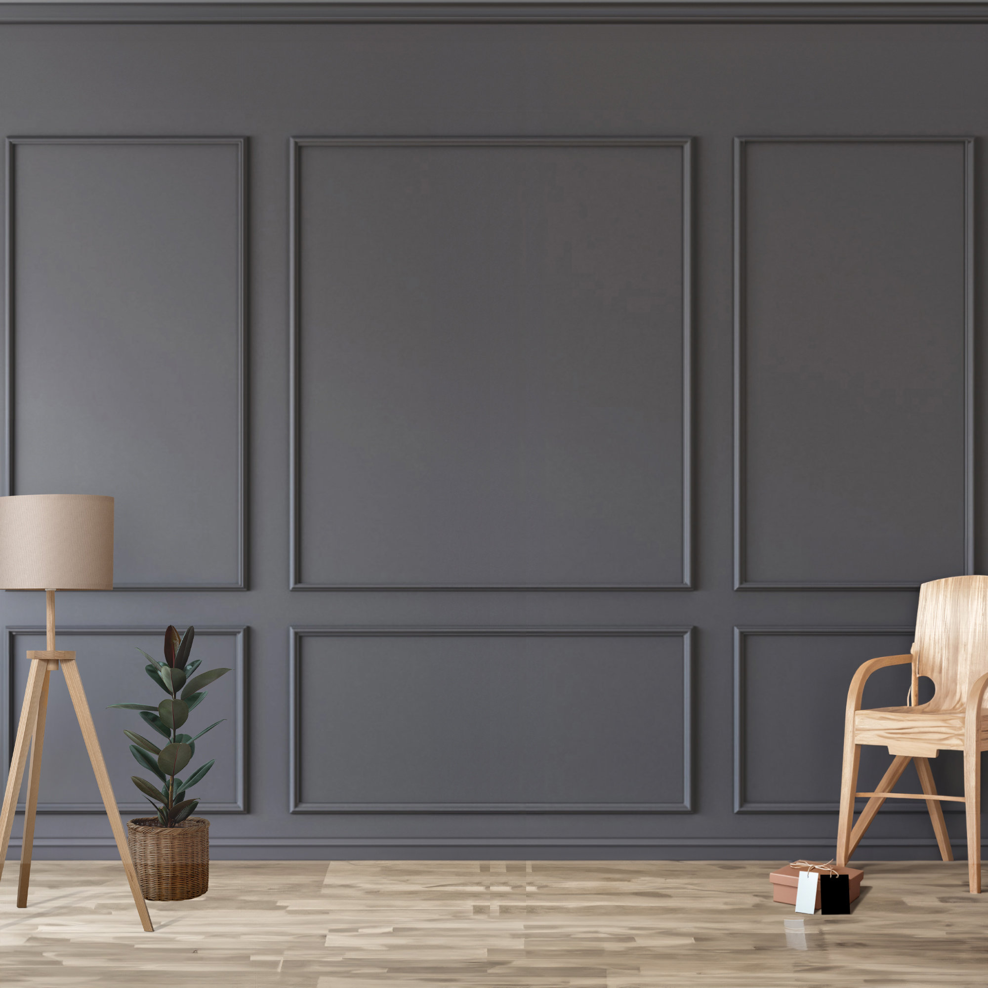 Easy Installation Wall Molding Kit Pre-cut and Primed Picture Frame ...