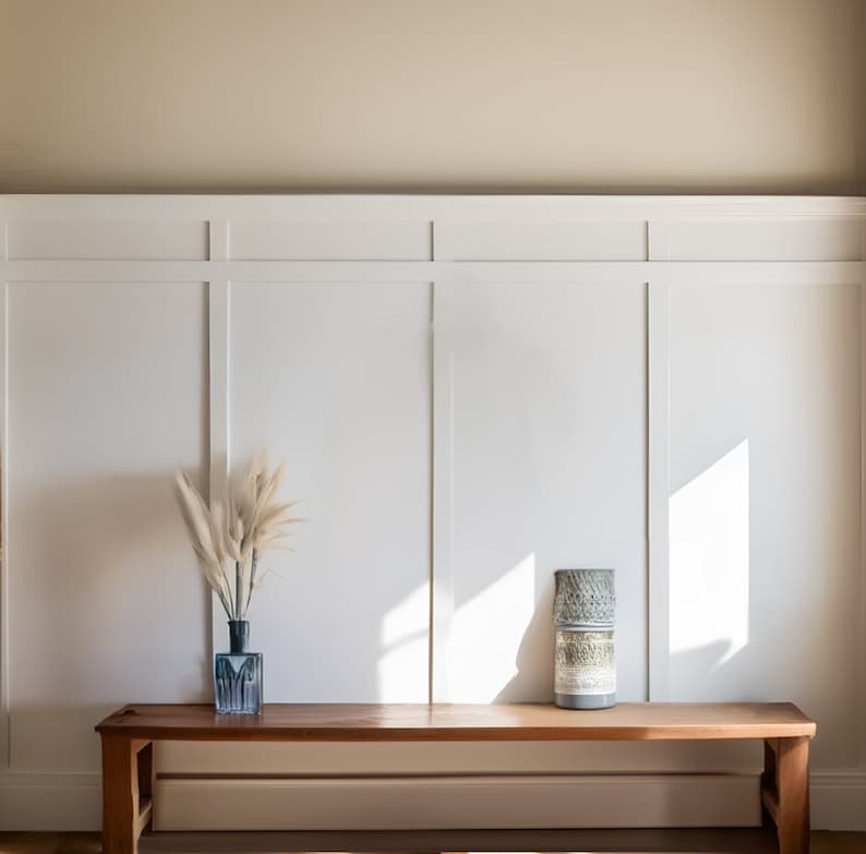 Pre-cut Wall Trim Kit, Board & Batten DIY , Wall Paneling - Vertical ...