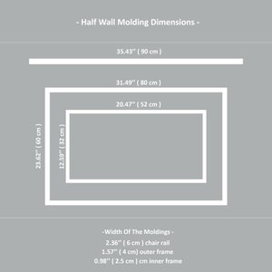 Half Wall Moulding and Chair Rail Kit , Pre-cut Wall Molding Set ...