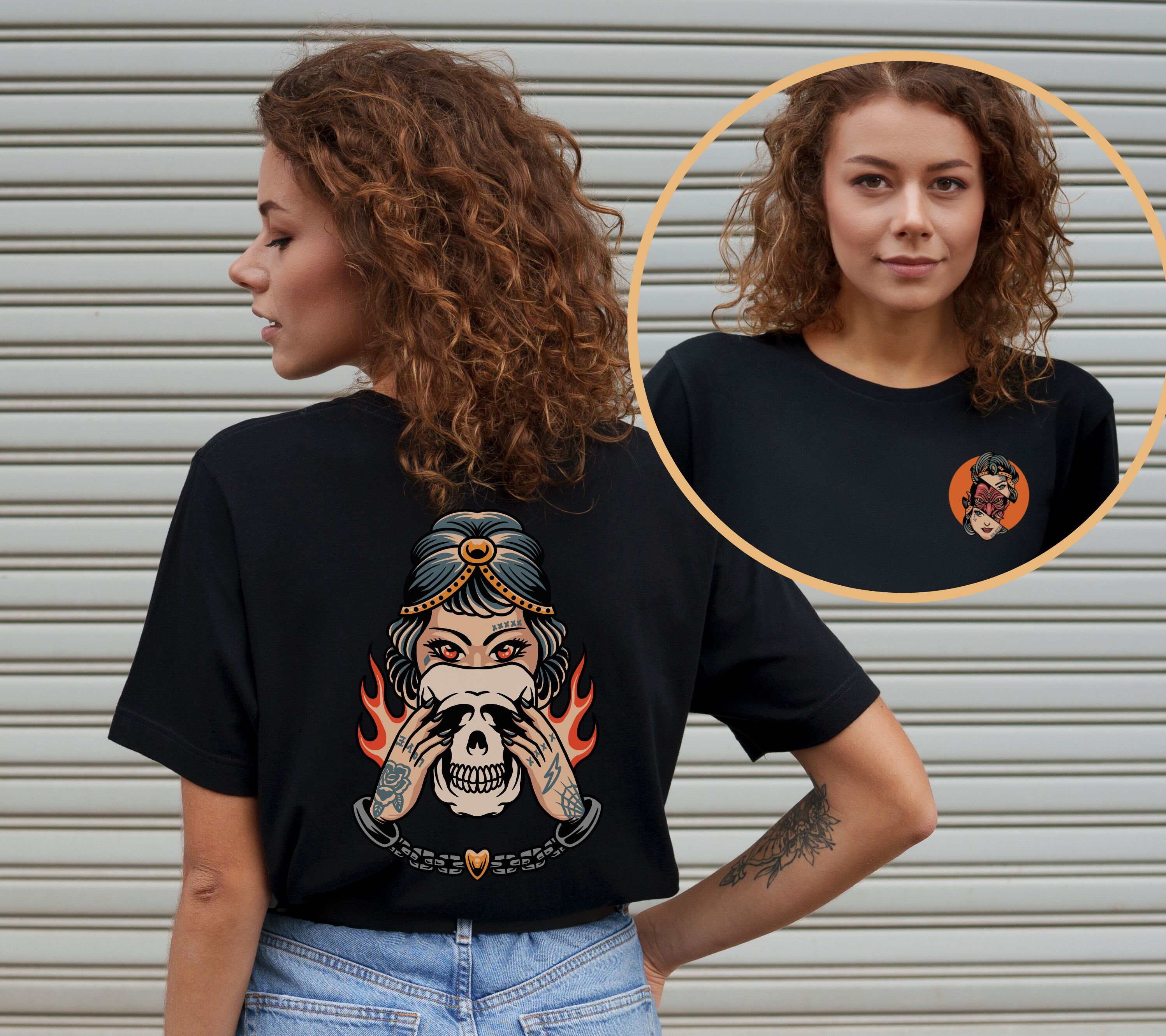 Tattoo Shirt Devil Inside, Traditional Tattoo Art T-shirt, Old School ...