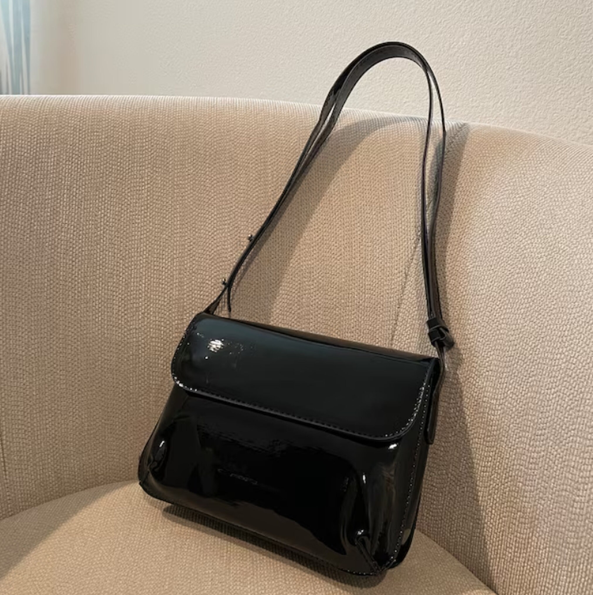 Soft Leather Shoulder Bag Solid Color Bags Women Crossbody - Etsy