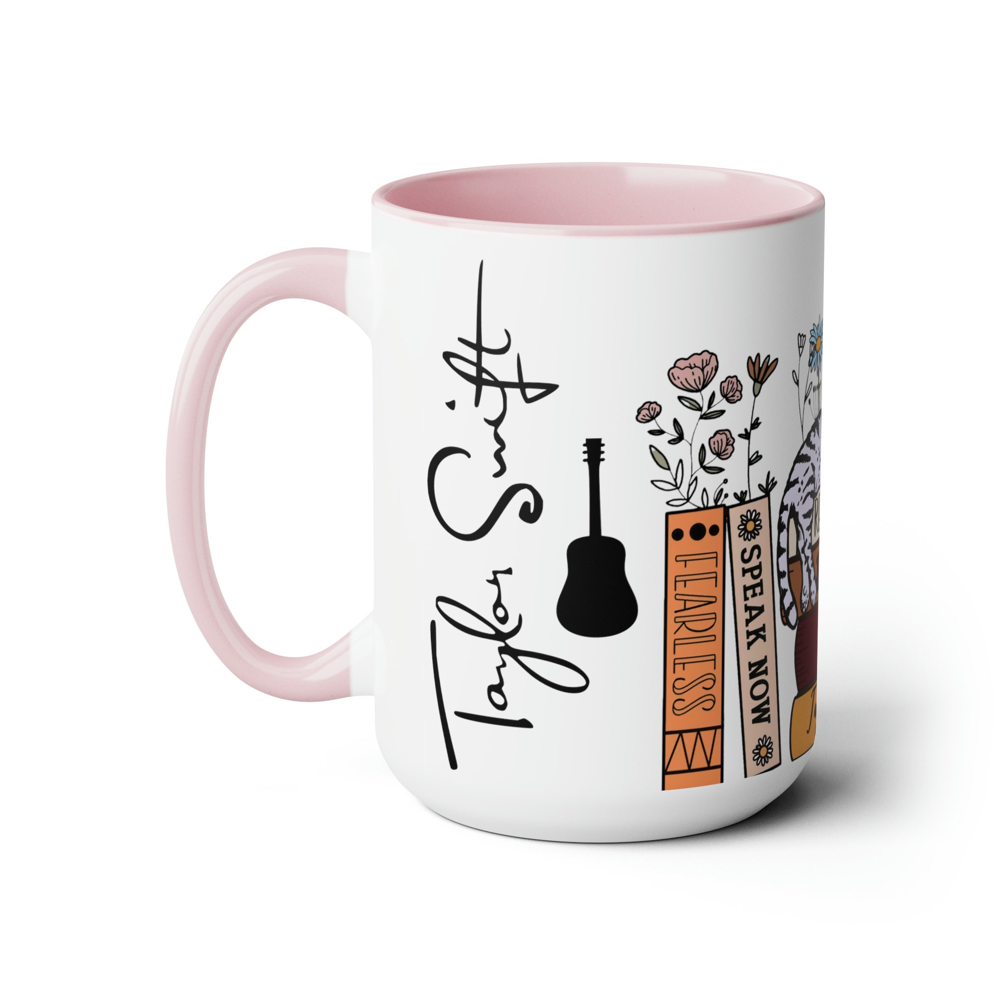 Swiftea Concert Two-tone Coffee Mugs, 15oz Music Fan, Secret Santa ...