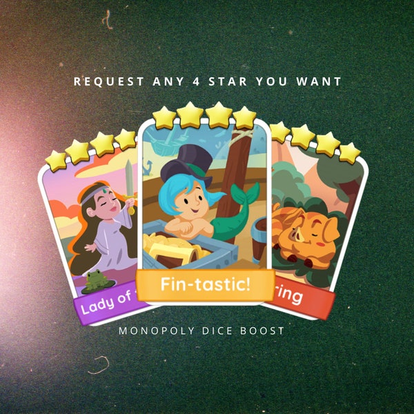 Monopoly Go 4 Star Stickers - Etsy