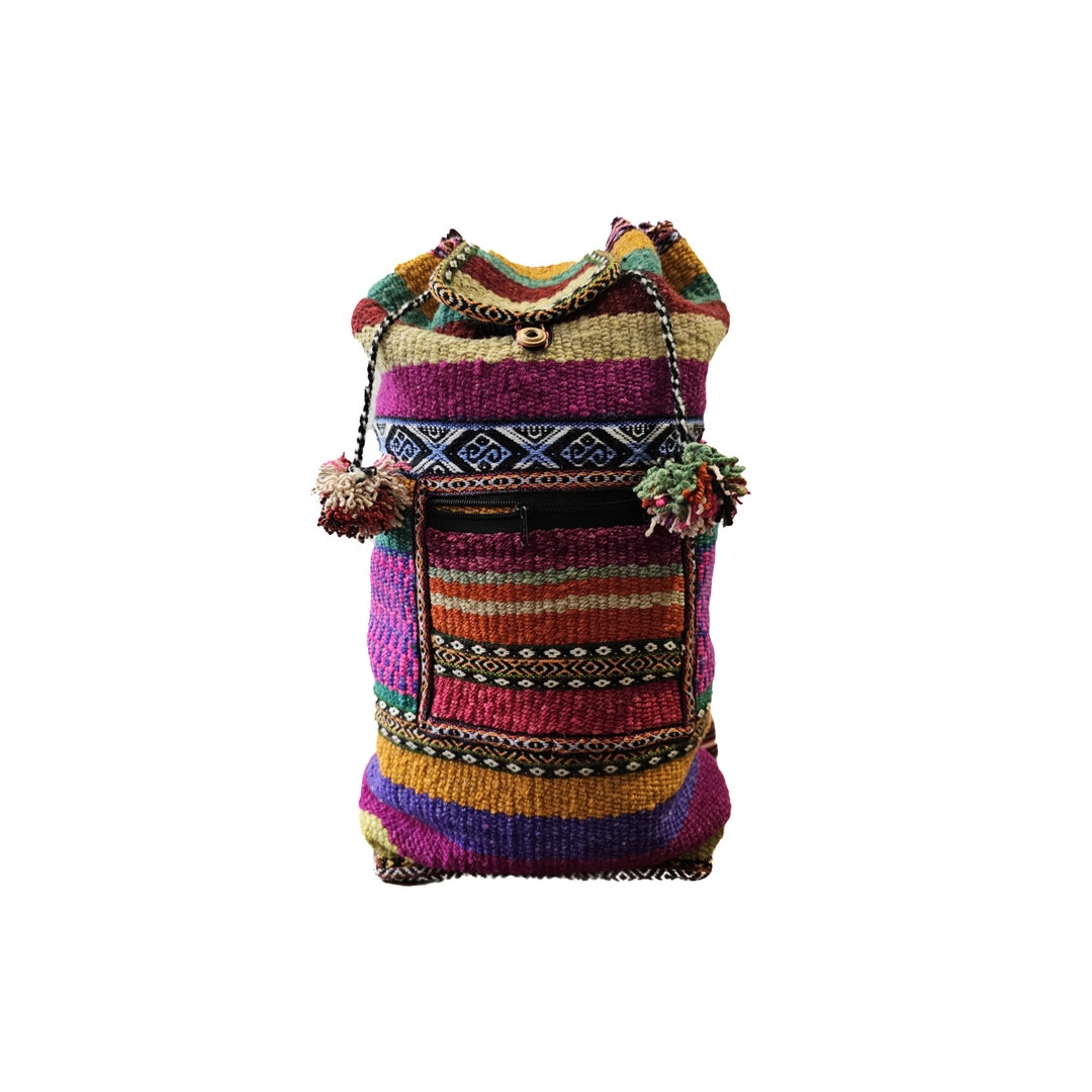 Peruvian bag beautiful backpack mochila tejida de Cuzco de - Etsy España