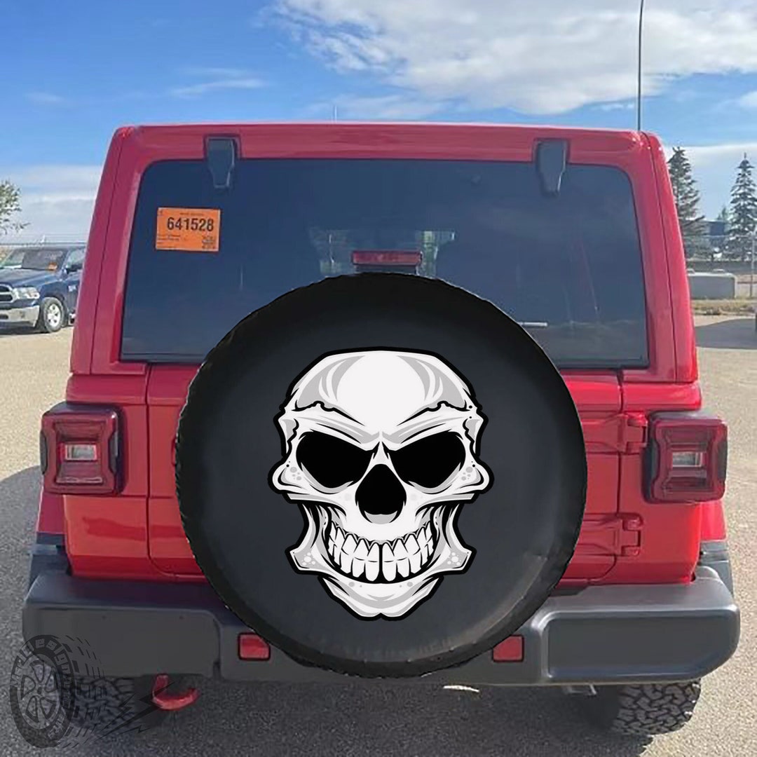 Black White Skull Spare Tire Coverpersonalized Pattern Tire - Etsy