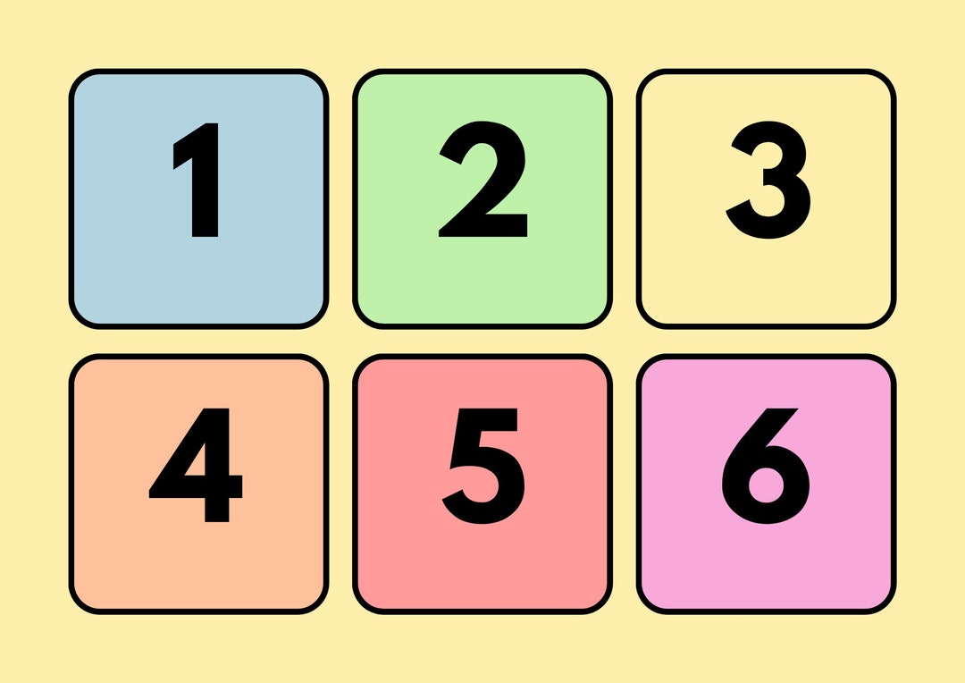 1 to 100 Number Flashcard 100 Colorful Number Flashcard Back - Etsy