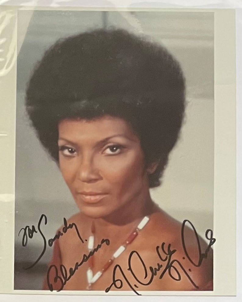 Nichelle Nichols Nyota Uhura 8x10 Signed Photo From Star Trek Original