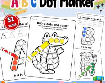 Alphabet Dot Marker Printables, ABC Do A Dot, Upper and Lower Case ...