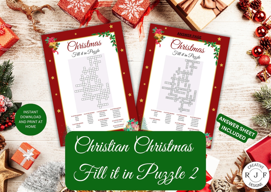 Christian Christmas Fill It in 2. Instant Download. Printable Christmas ...