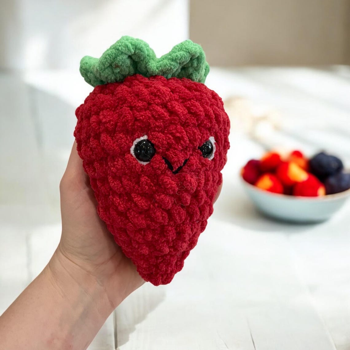 Jumbo Crocheted Strawberry -- Small - Etsy