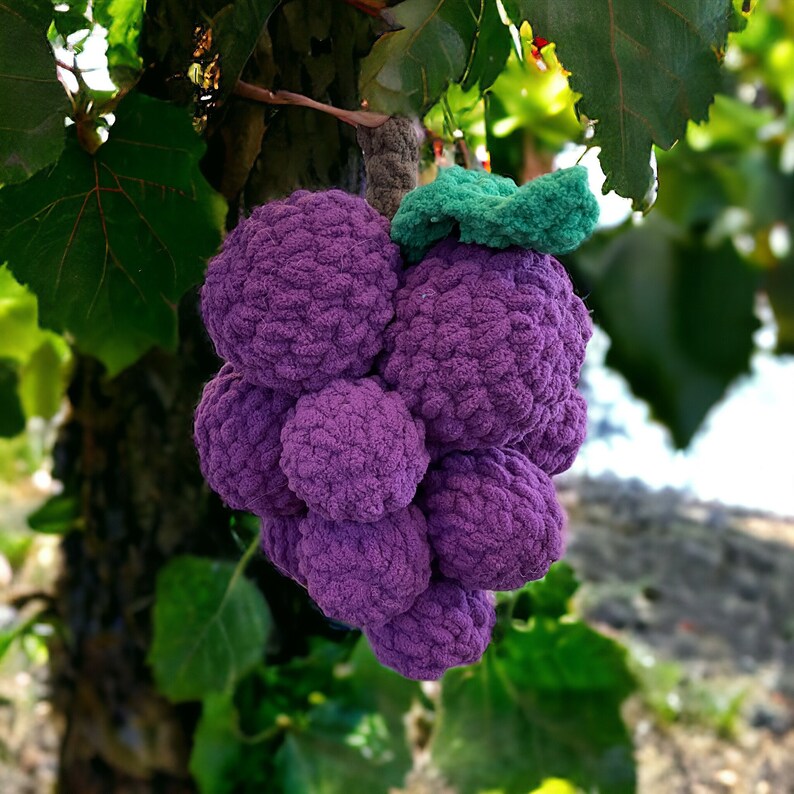 Crocheted Jumbo Bunch of Grapes - Etsy