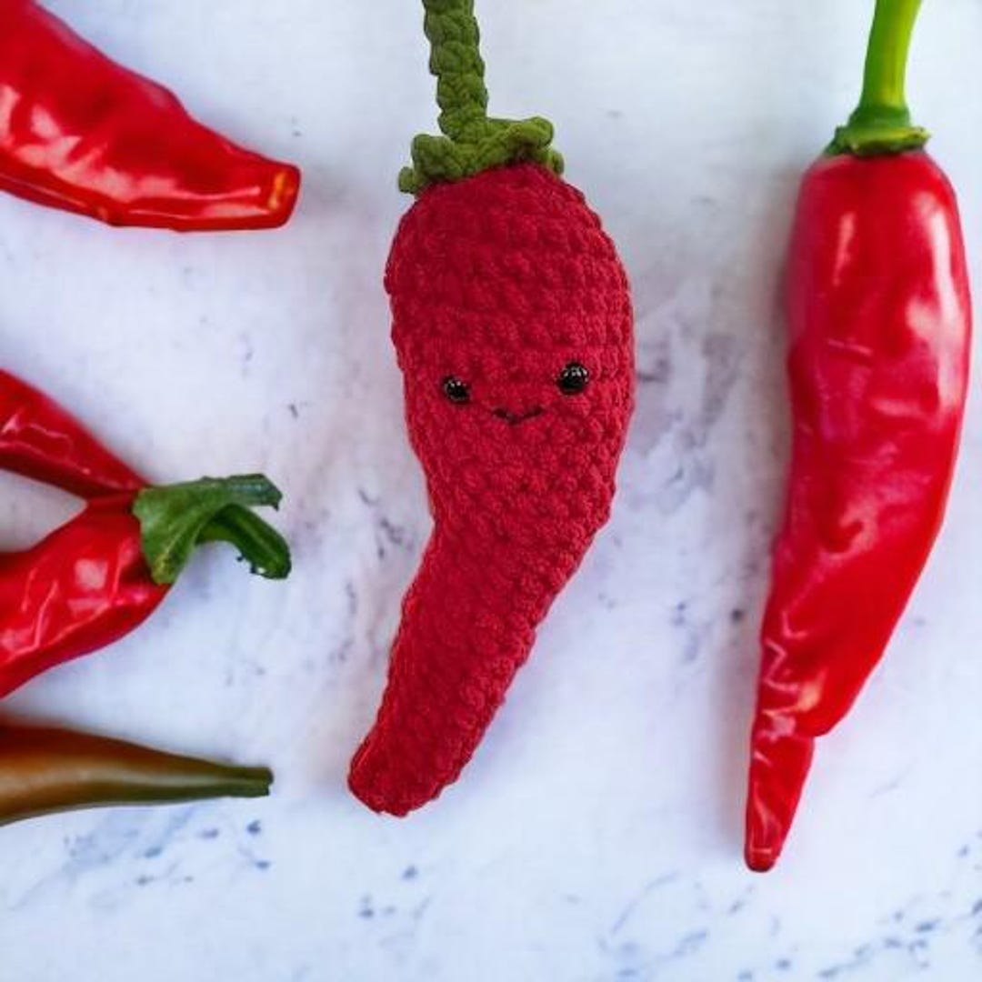 Jumbo Crocheted Chili Pepper - Etsy