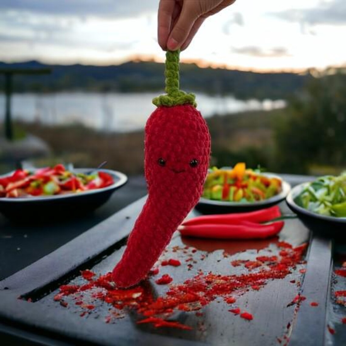 Jumbo Crocheted Chili Pepper - Etsy