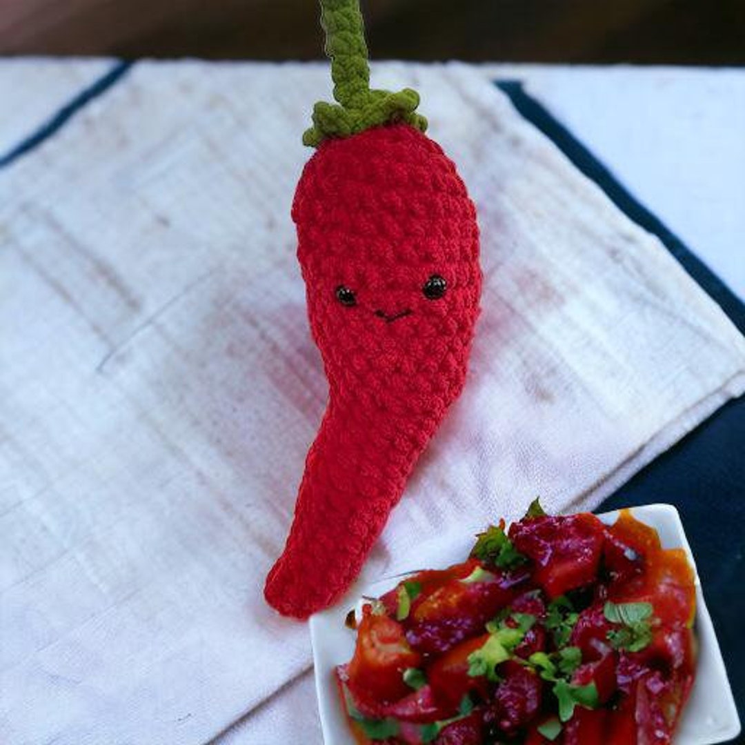 Jumbo Crocheted Chili Pepper - Etsy
