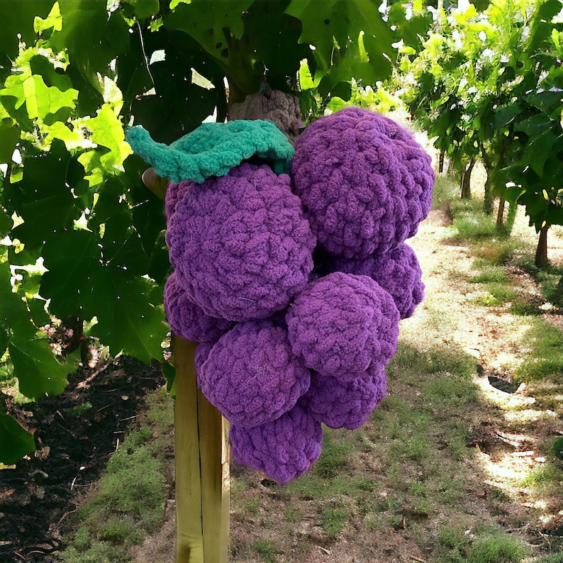 Crocheted Jumbo Bunch of Grapes - Etsy