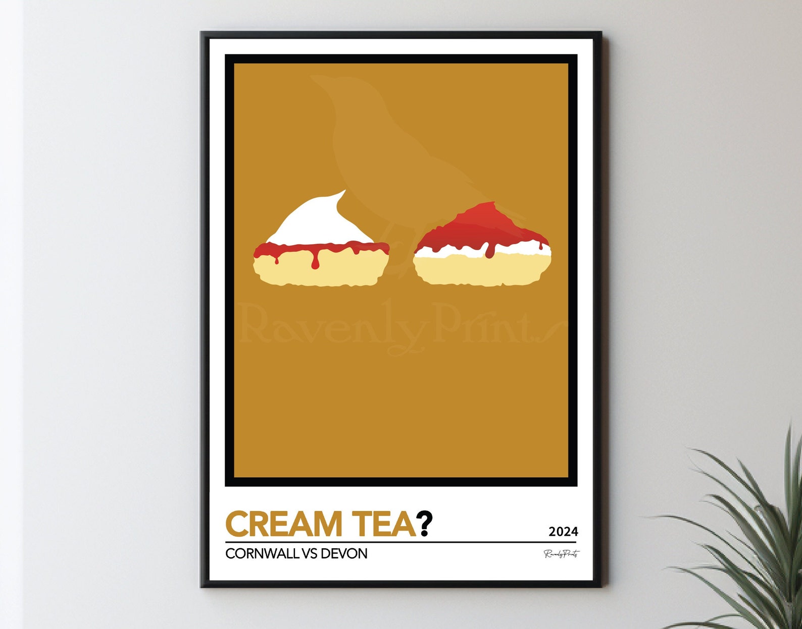 Cream Tea Devon VS Cornwall Poster A3/A4/A5 - Etsy