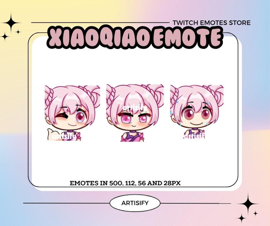 XIAOQIAO EMOTES | Twitch | Discord | Youtube | Streaming | Cute Kawaii ...