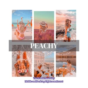10 Peachy Lightroom Presets Desktop & Mobile, Light Pink Blogger ...