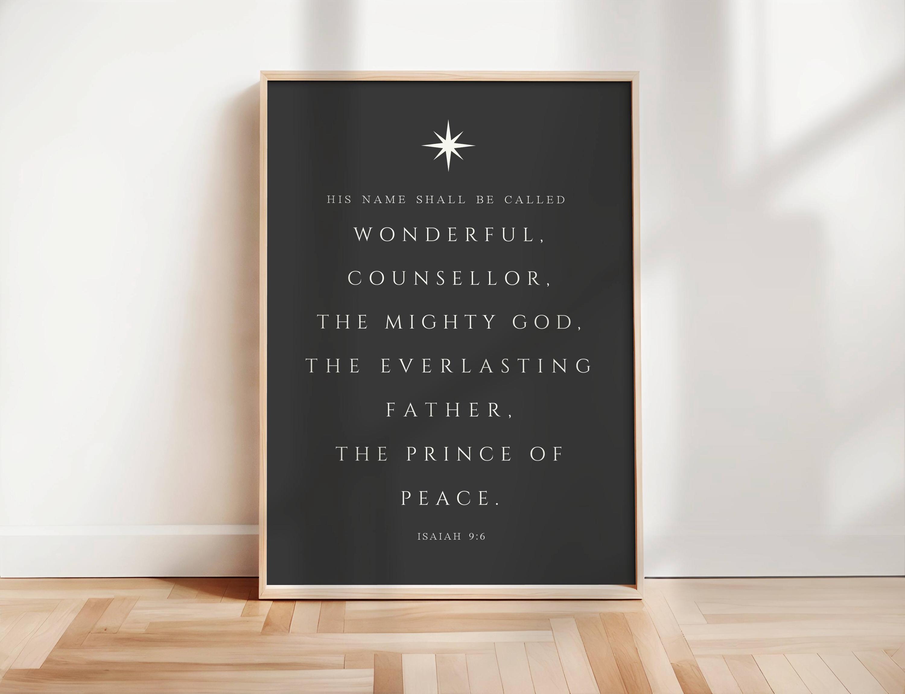 Christmas Prince of Peace Print Isaiah 9:6 Jesus Wall Art Scripture ...