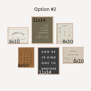 Christian Playroom Gallery Wall, Minimal Home Decor, Scripture Print ...