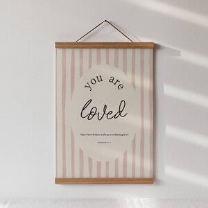 Christian Girls Vintage Wall Art, You Are Loved, Cottage Core Home ...