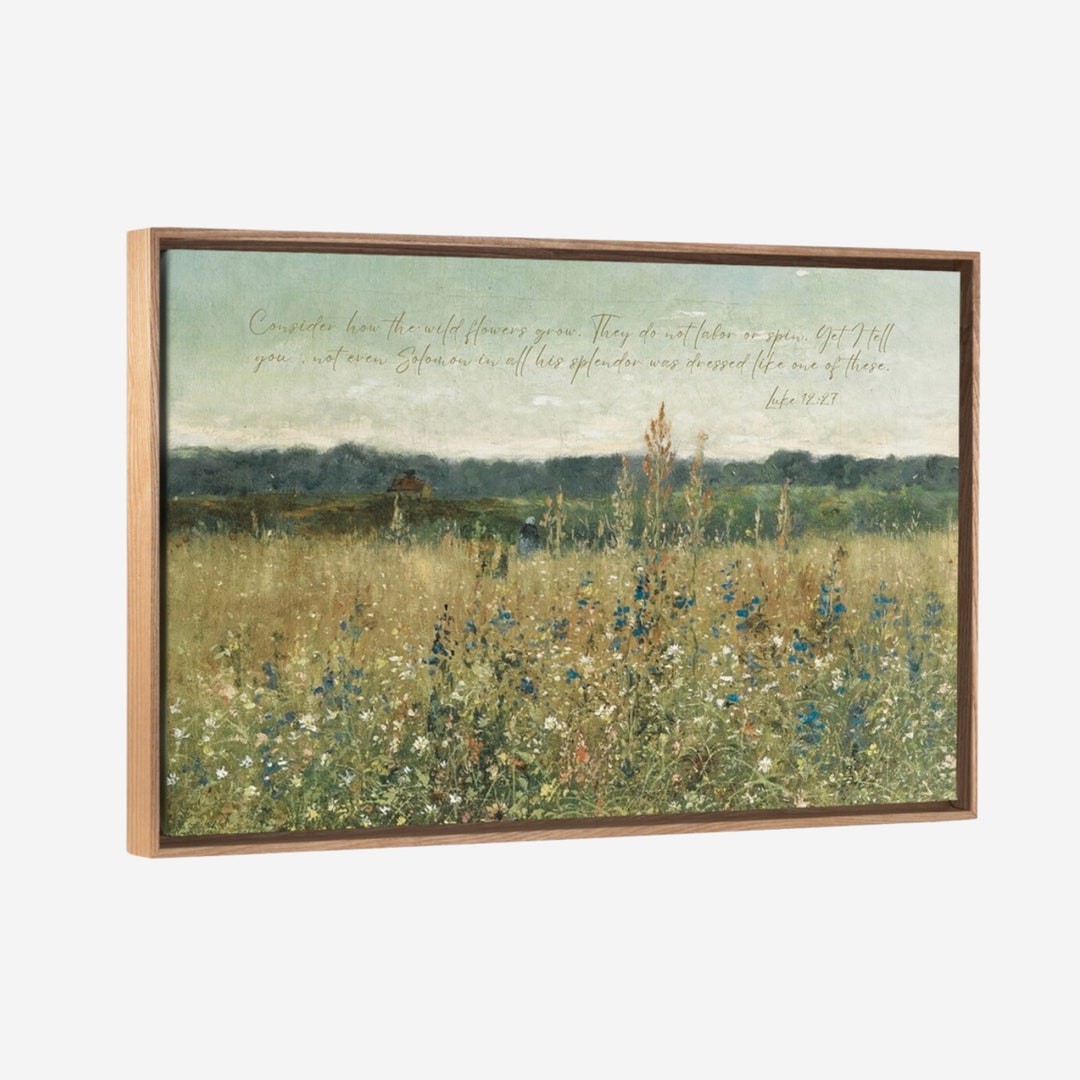 Framed Scripture Canvas ANY PRINT, Christian Wall Art, Vintage ...