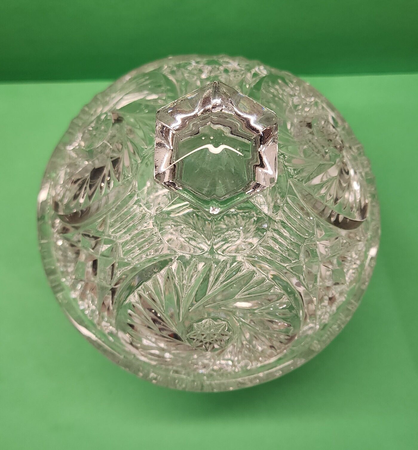 Footed and Etched Crystal Candy Dish - Etsy