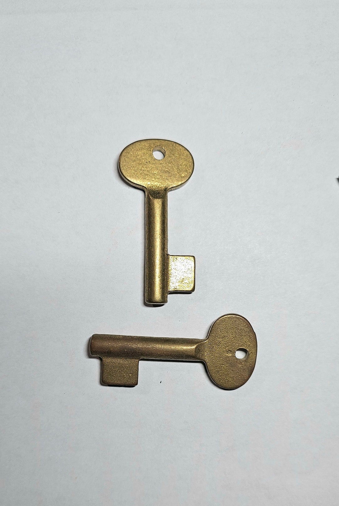 Vintage Brass Skeleton Key Blank Soild Shank Plain - Etsy