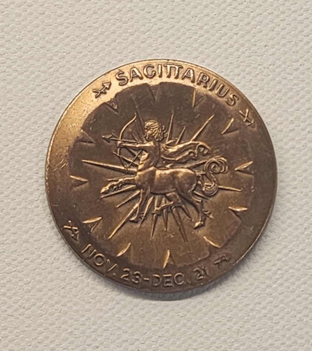 Sagittarius Zodiac Medallion Bronze - Etsy