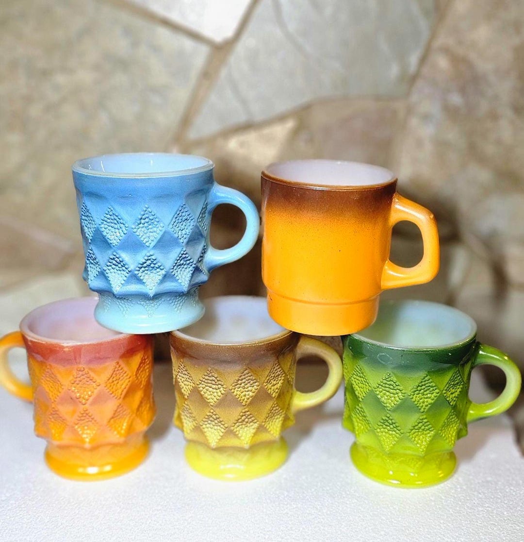 Vintage Fire King Mugs You Choose Style & Color - Etsy