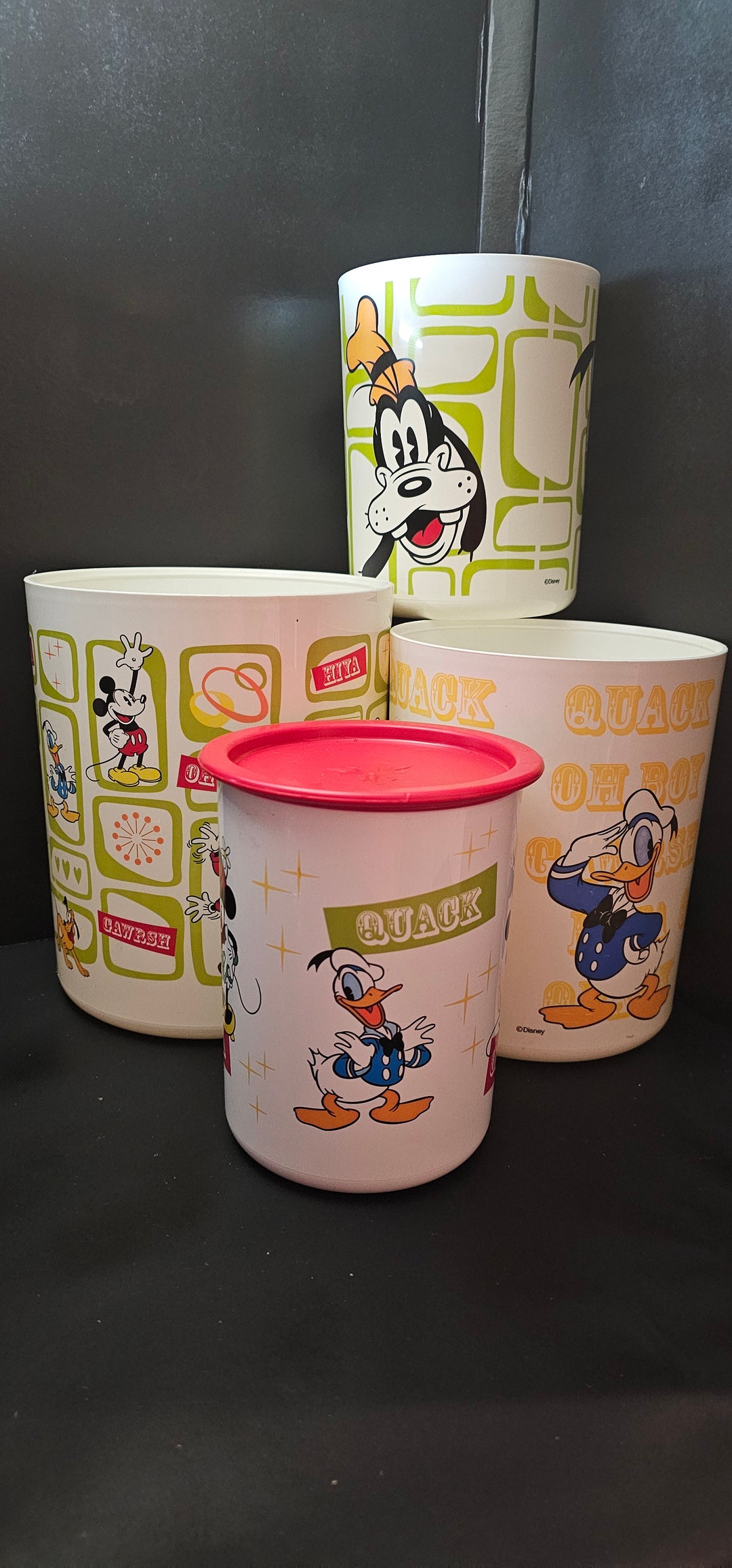 Disney Character Tupperware Tubs Set - Etsy