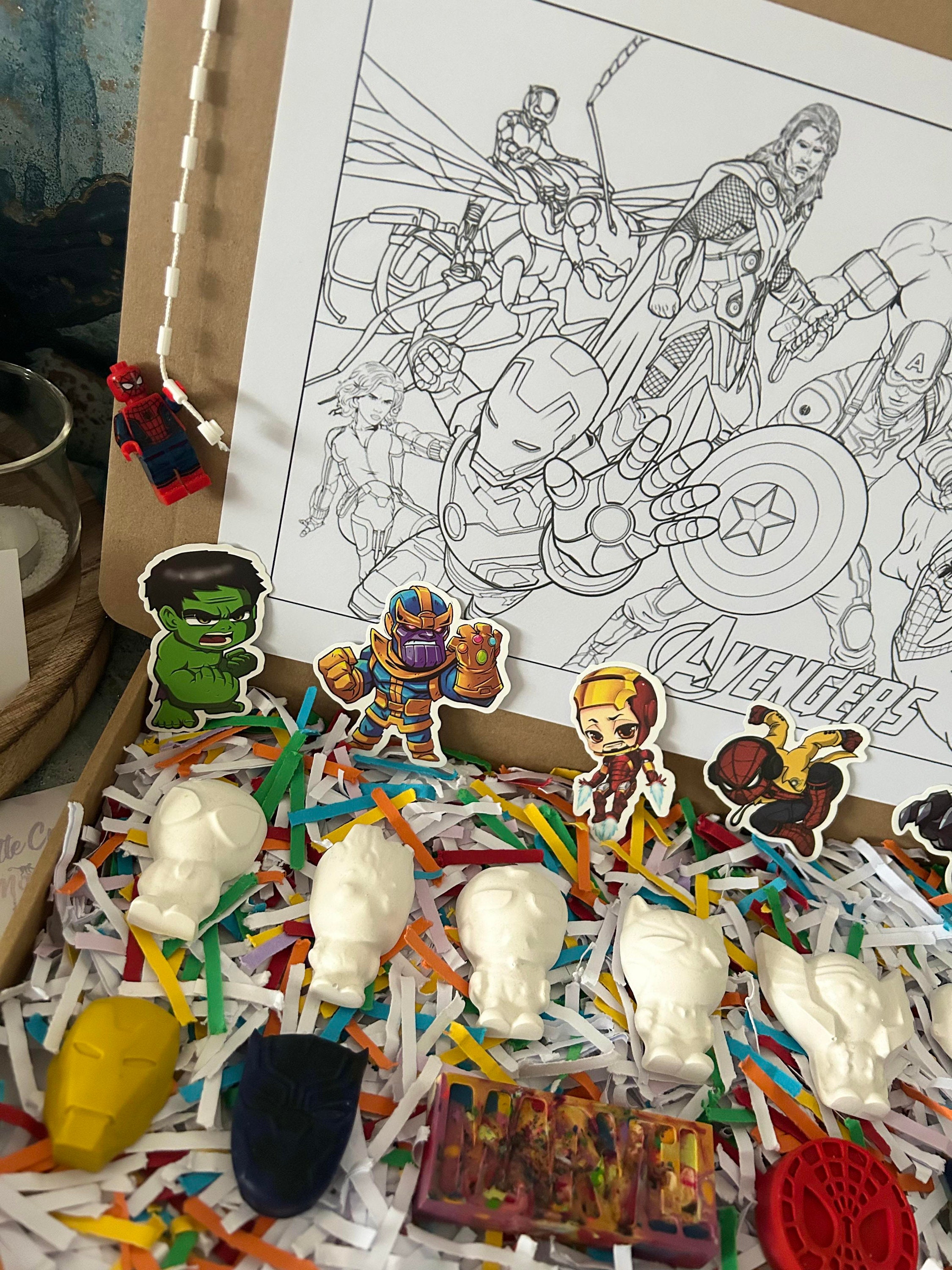 Ultimate Marvel Activity Box Set Crayons Paintable's - Etsy