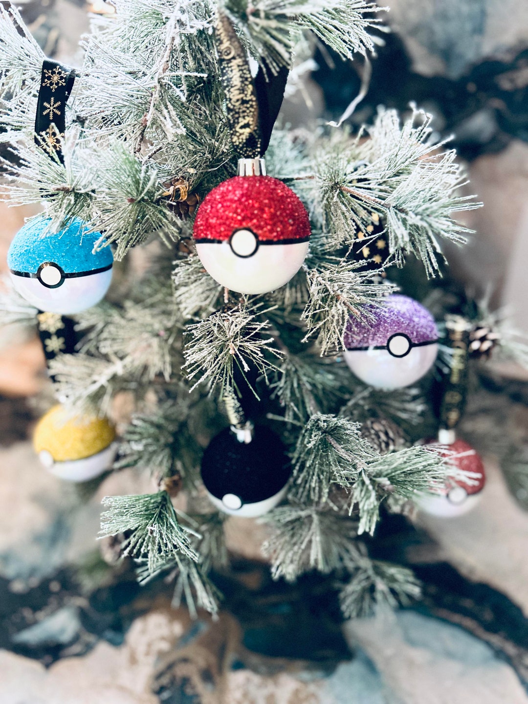 Handmade Pokemon Inspired Bauble Christmas Tree Decorations Bauble ...