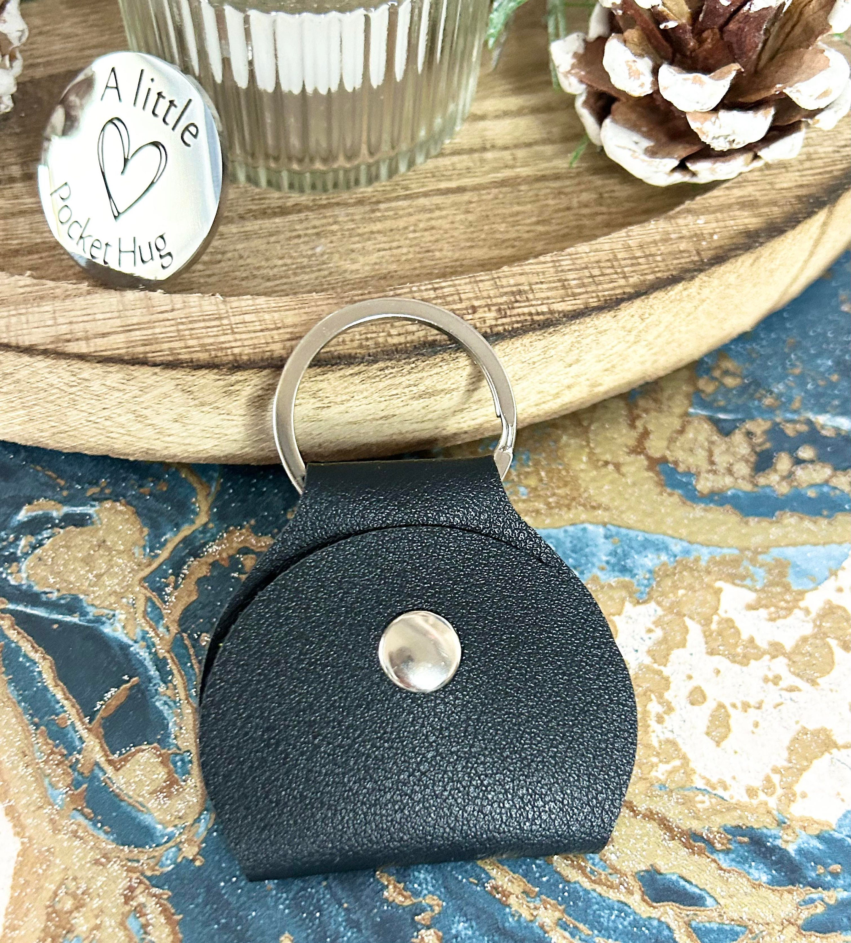 A Little Hug Love Token Pocket Hug Keyring Pu Leather Pocket Keyring ...